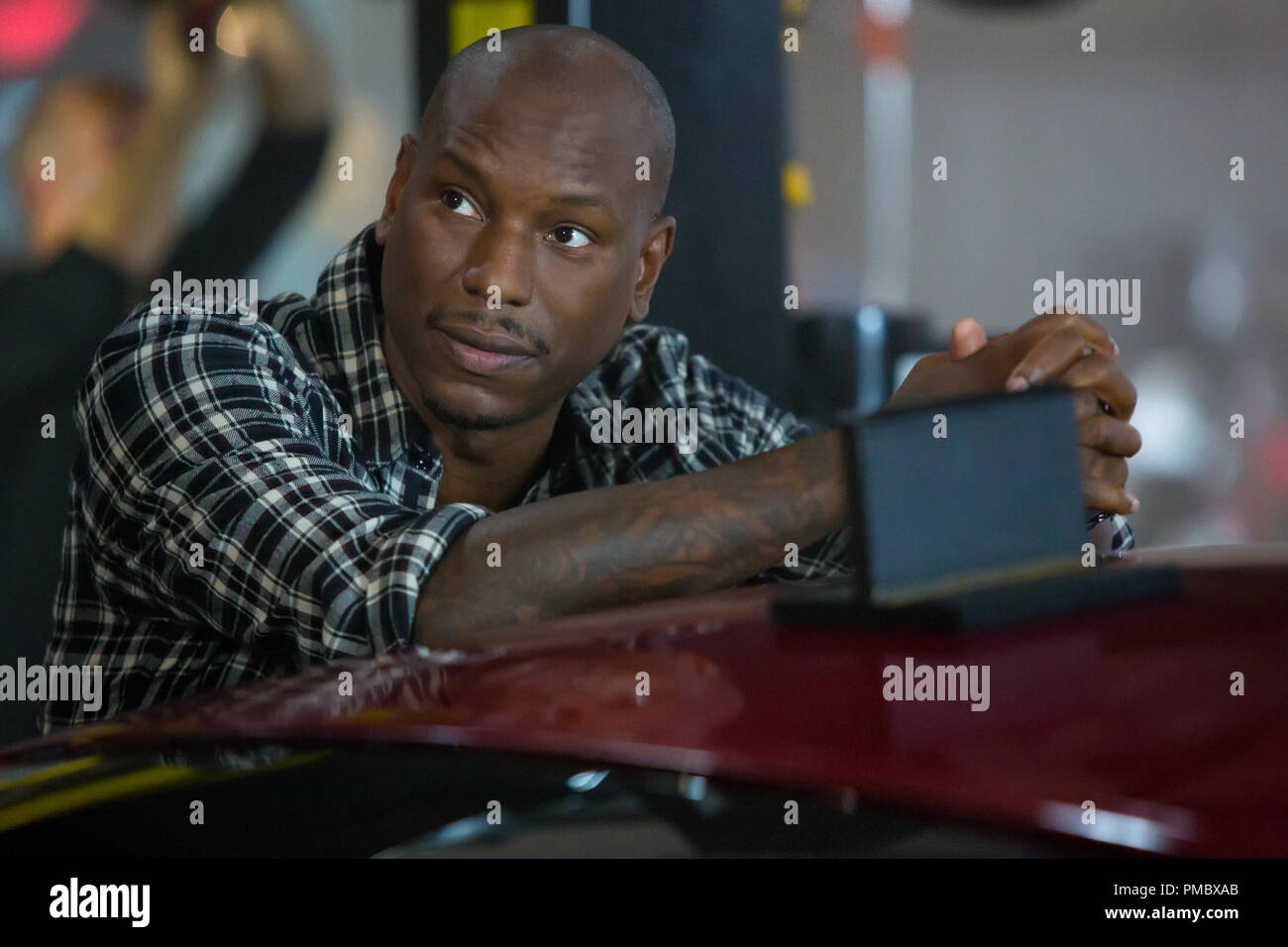 TYRESE GIBSON as Roman in "The Fate of the Furious." (2017 Stock Photo ...