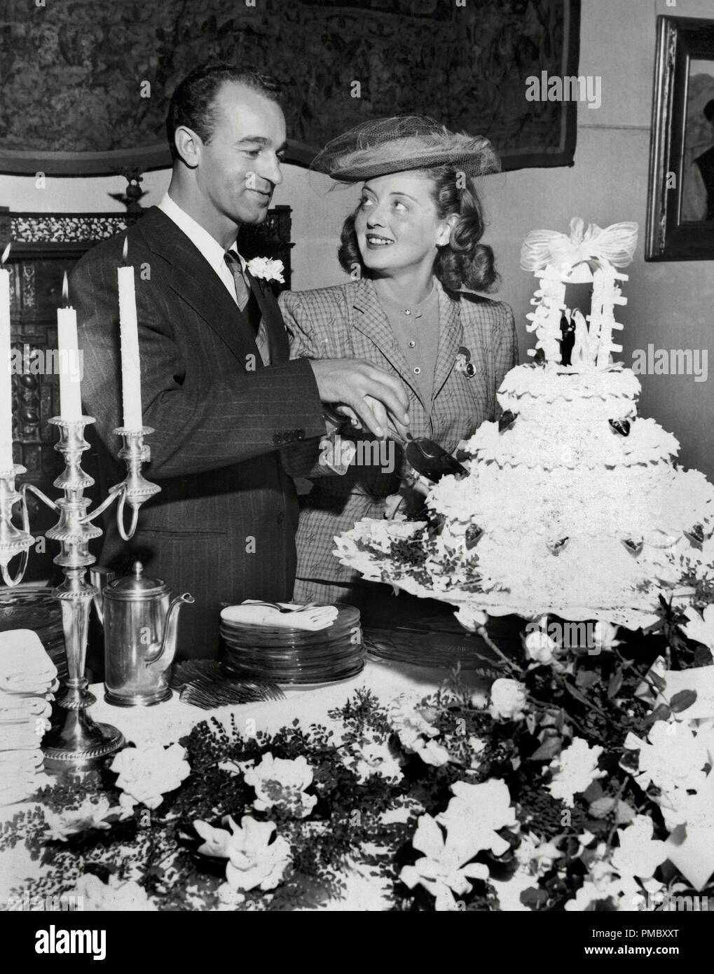 Bette Davis and William Grant Sherry on their Wedding Day, November 30 ...