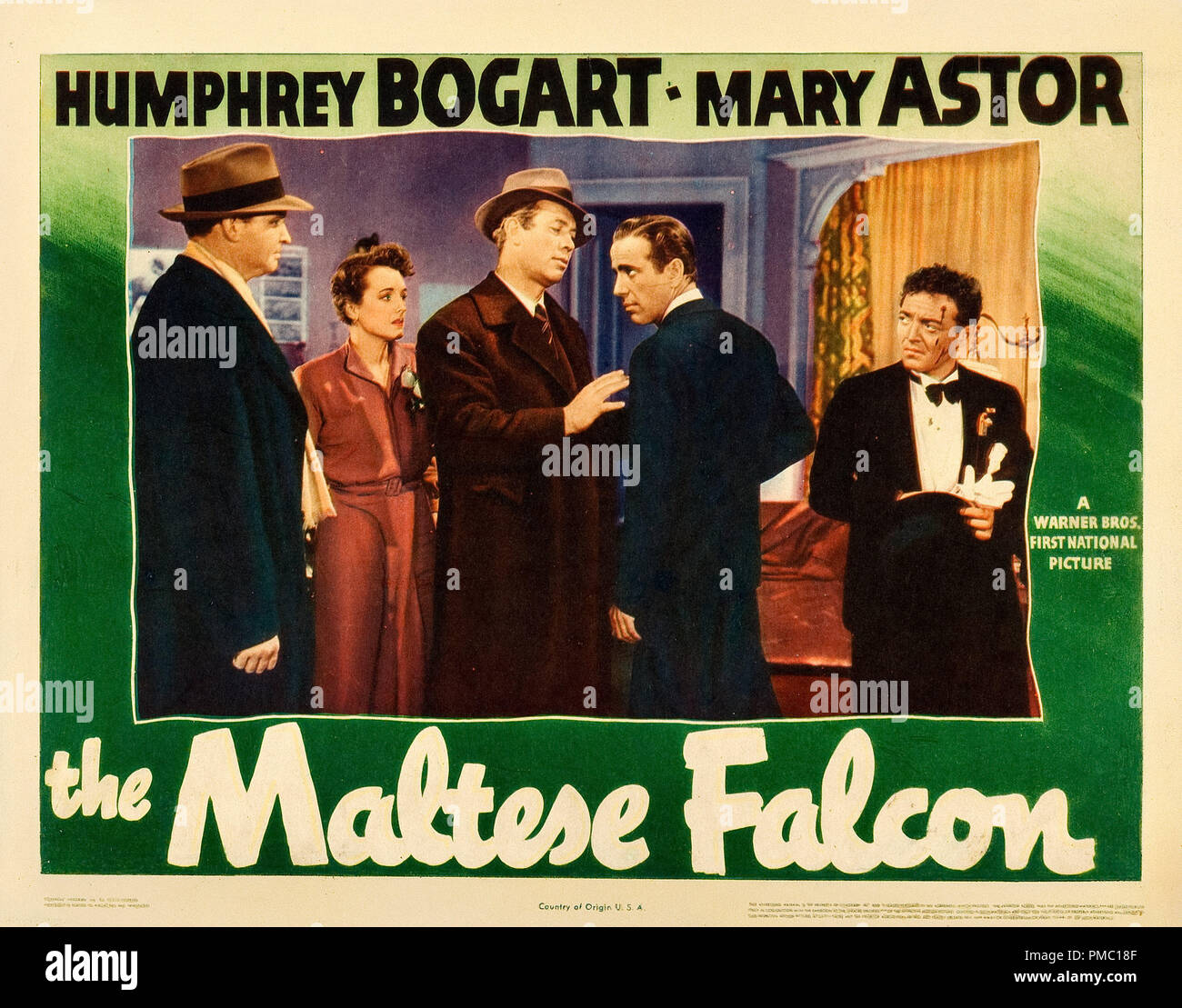 Humphrey Bogart, The Maltese Falcon (Warner Brothers, 1941). Lobby Card ...