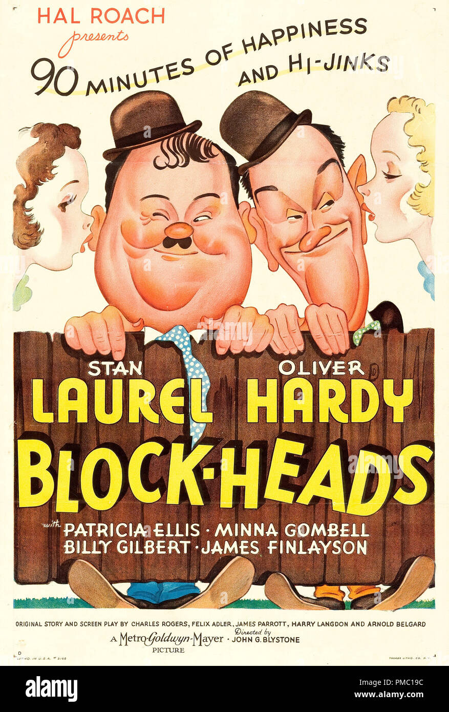 Stan Laurel, Oliver Hardy, Block-Heads (MGM, 1938). Poster File ...
