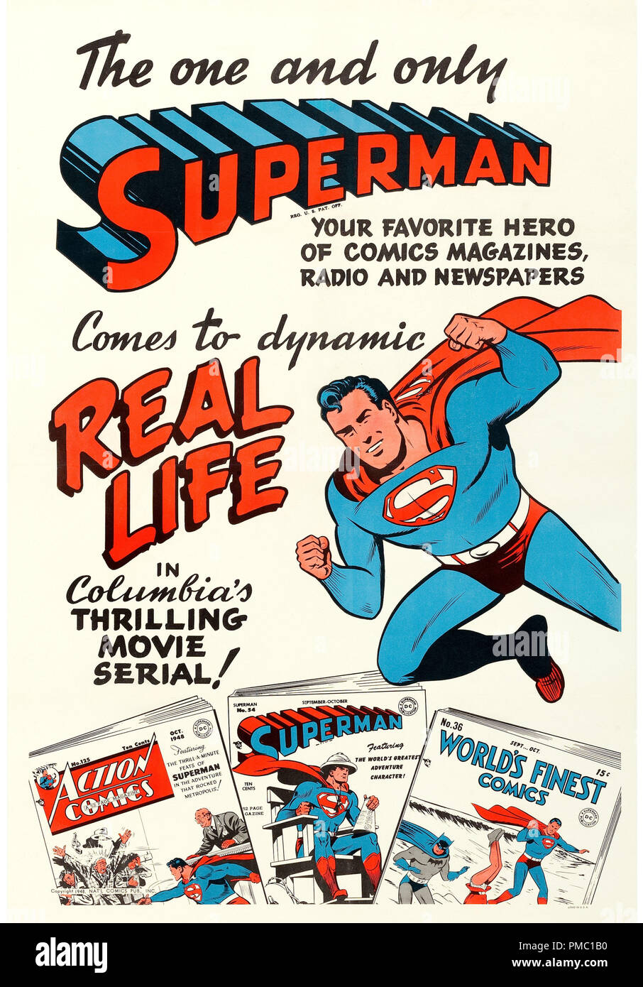 Superman (Columbia, 1948). Poster File Reference # 33595 318THA Stock ...