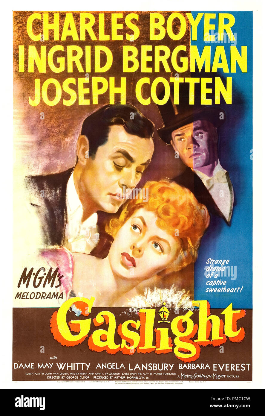 Charles Boyer, Ingrid Bergman, Gaslight (MGM, 1944). Poster File ...