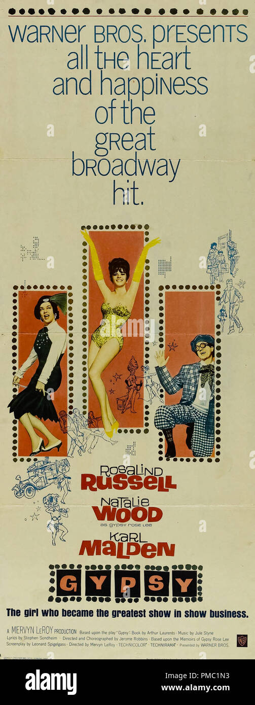 Natalie Wood, Gypsy (Warner Brothers, 1962). Poster File Reference ...