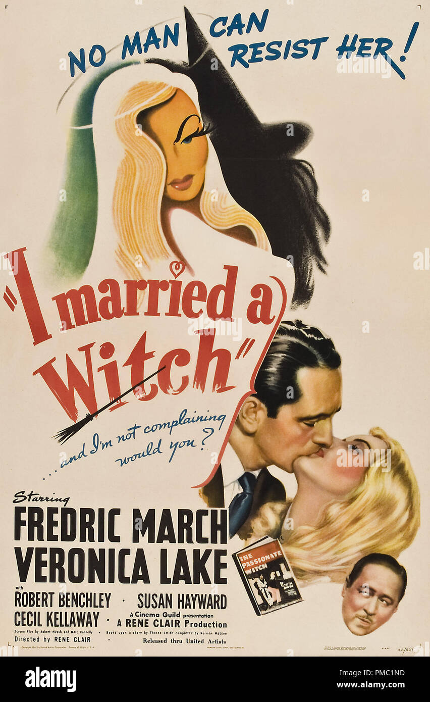 Veronica Lake, Fredric March, I Married a Witch (United Artists, 1942 ...