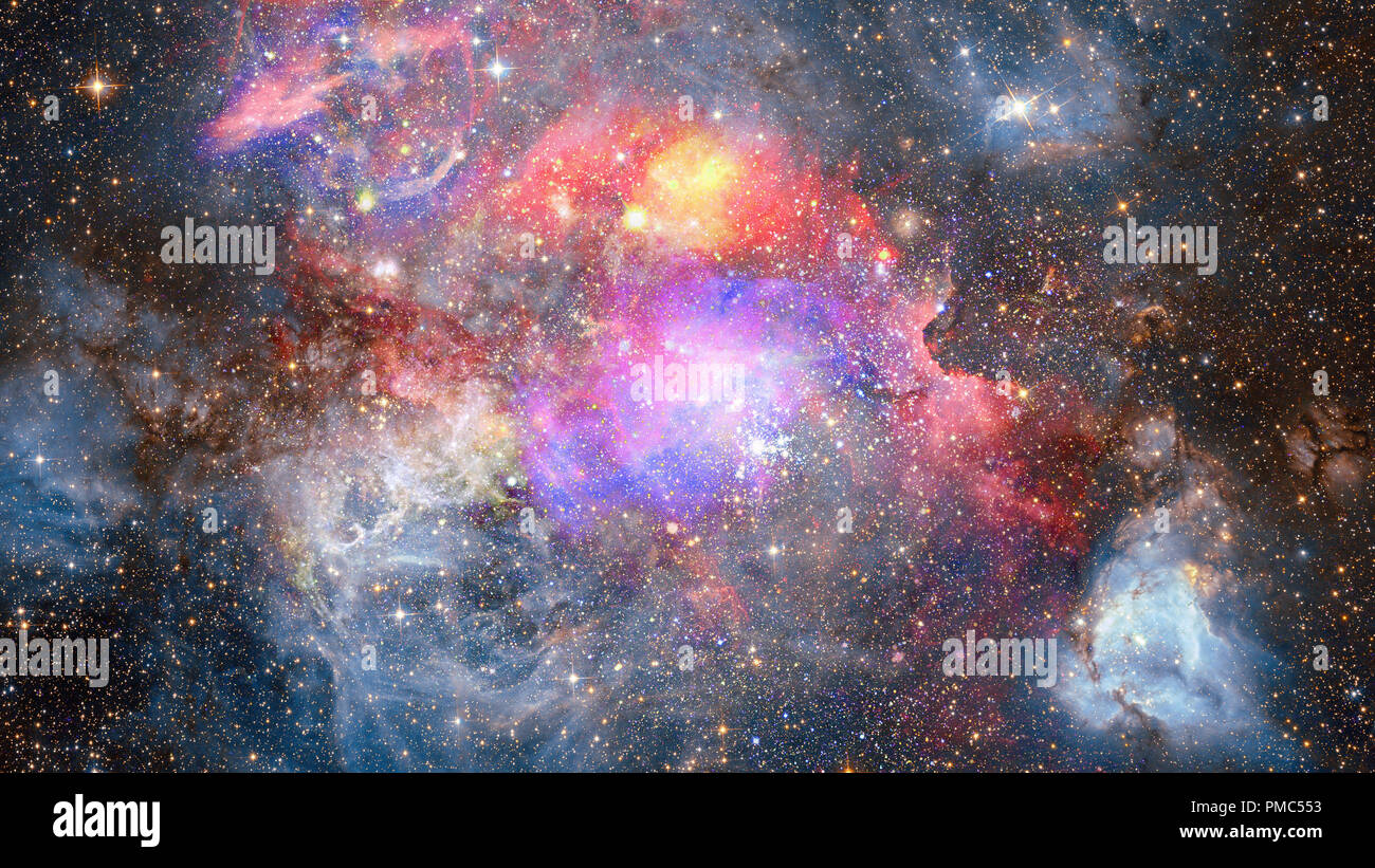 Nebula and galaxy in space. Elements of this image furnished by NASA ...