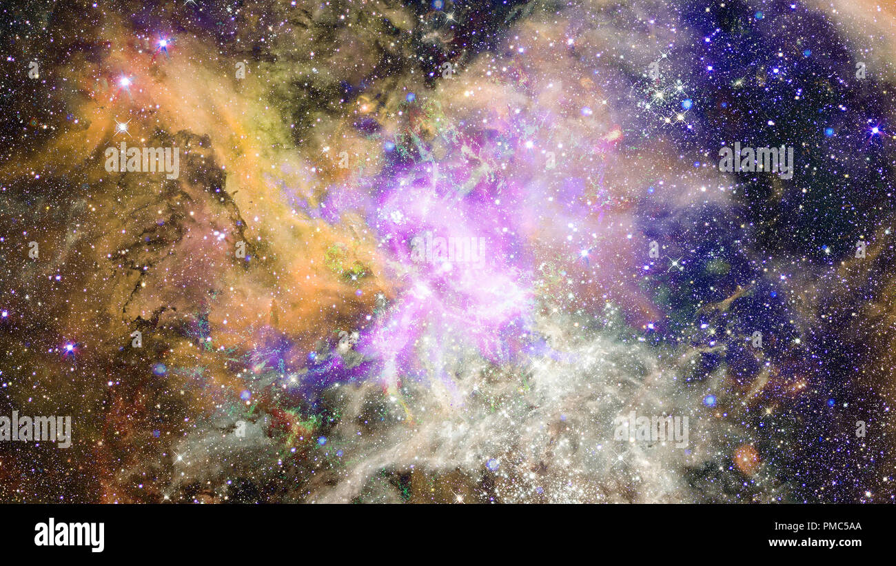 Deep outer space background with stars and nebula. Elements of this ...