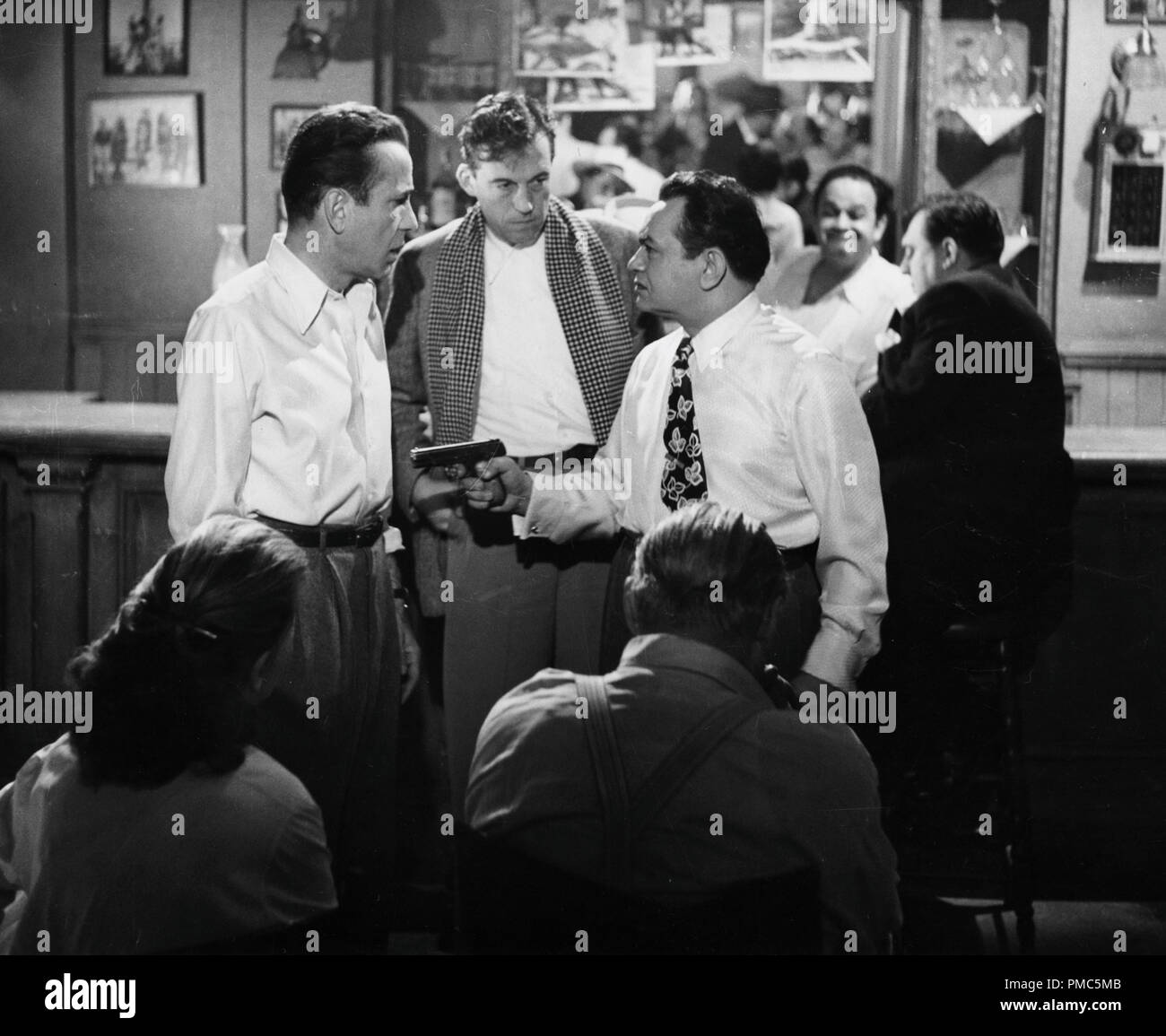 Humphrey Bogart, Edward G. Robinson, John Huston, in "Key Largo ...
