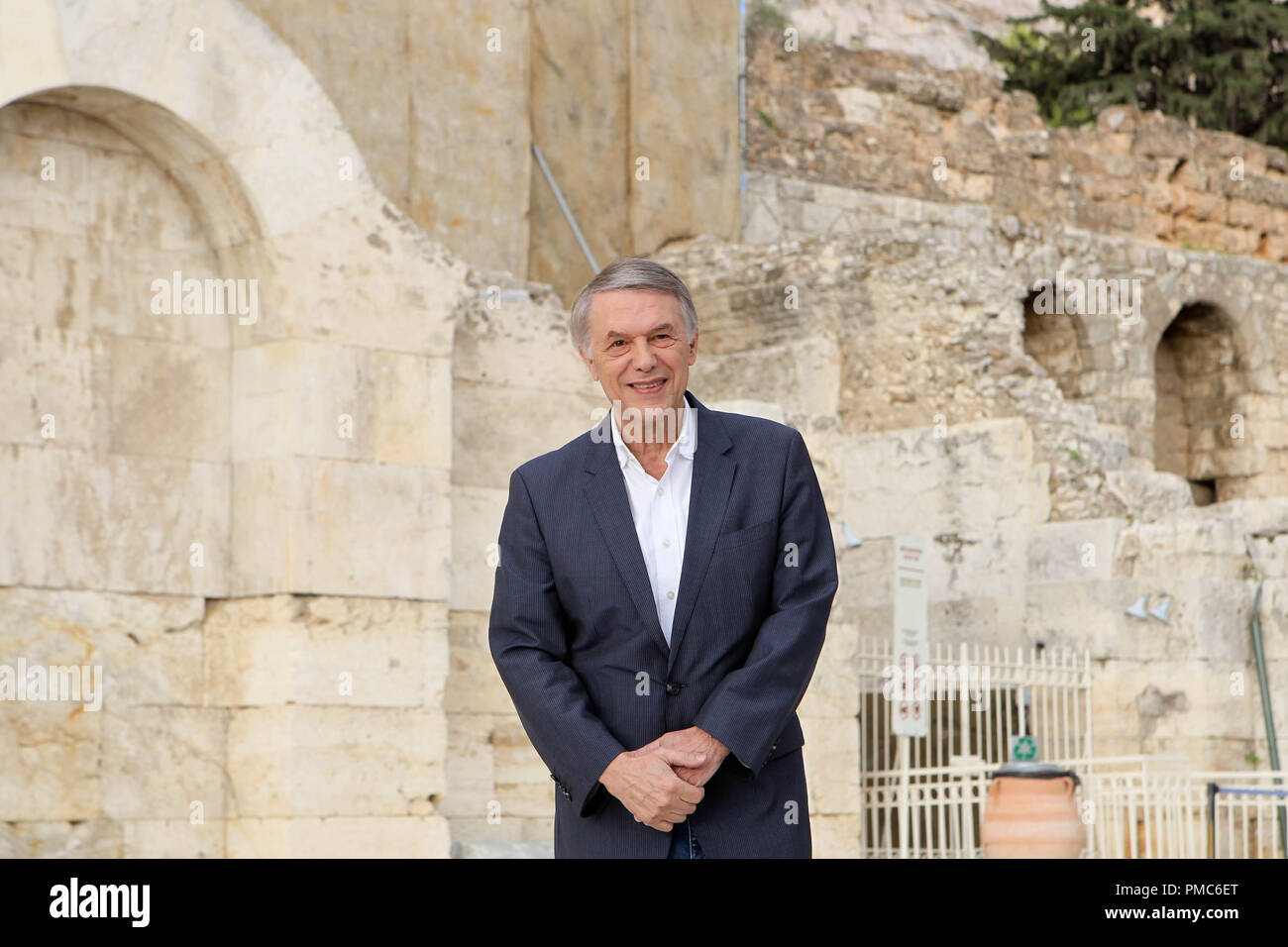 Italian musician SALVATORE ADAMO posed for the photographers outside of ...