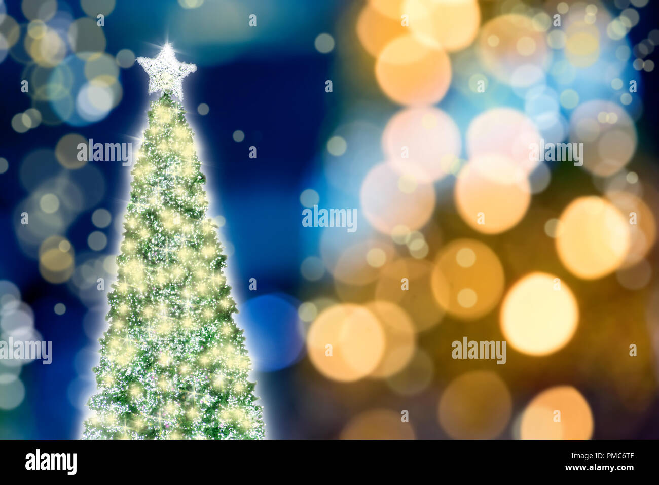 an image of shiny Christmas tree in Christmas time Stock Photo - Alamy
