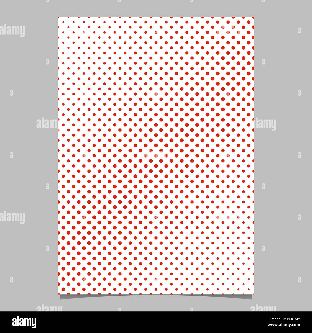 Halftone dot pattern flyer background template with diagonal circles ...