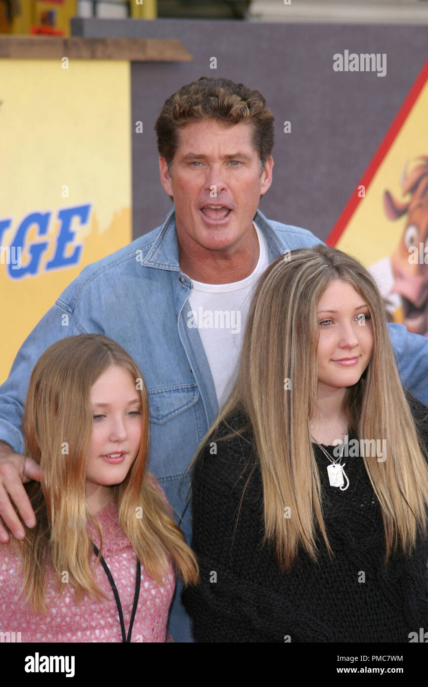 "Home on the Range" Premiere 3/21/04 David Hasselhoff & Family Photo by ...