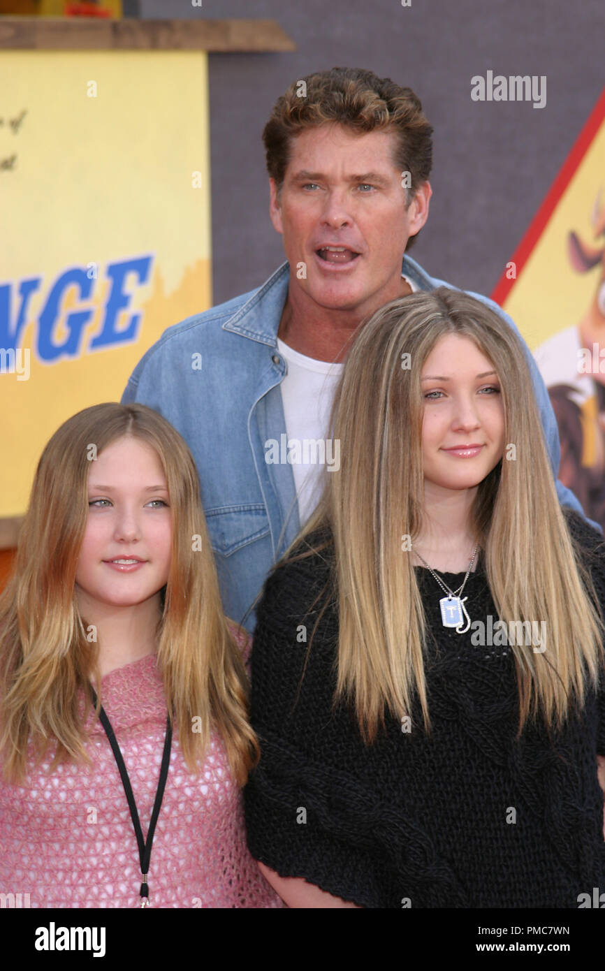 "Home on the Range" Premiere 3/21/04 David Hasselhoff & Family Photo by ...