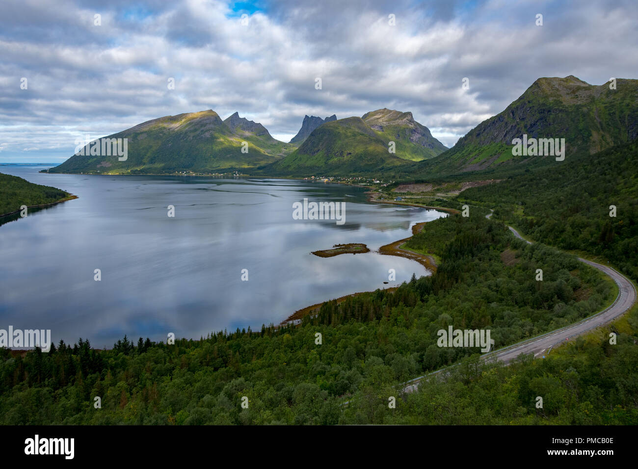 Mountains and sea in Senja Island, Norway Stock Photo - Alamy