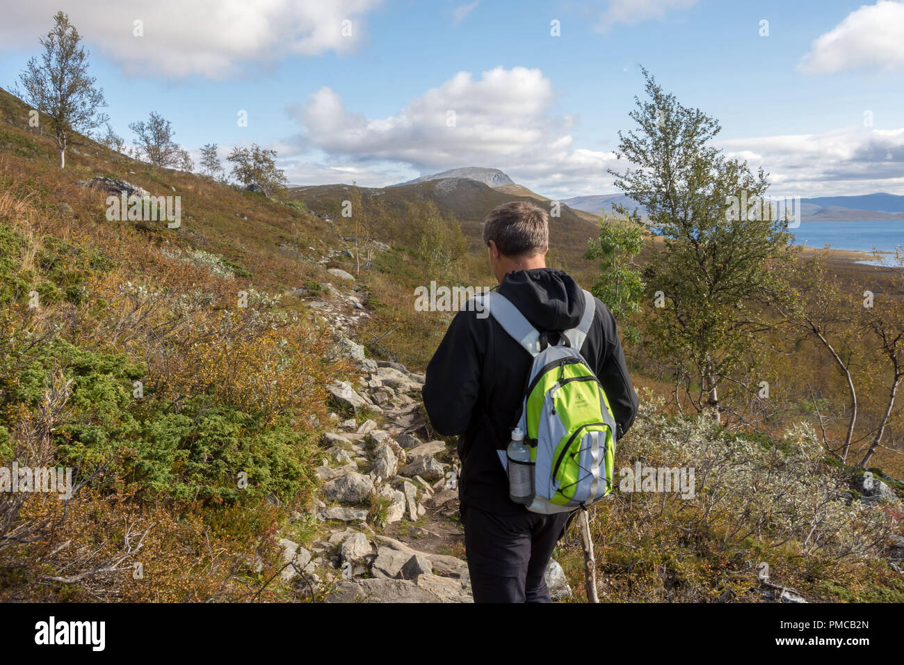 hiker in the fell Stock Photo - Alamy