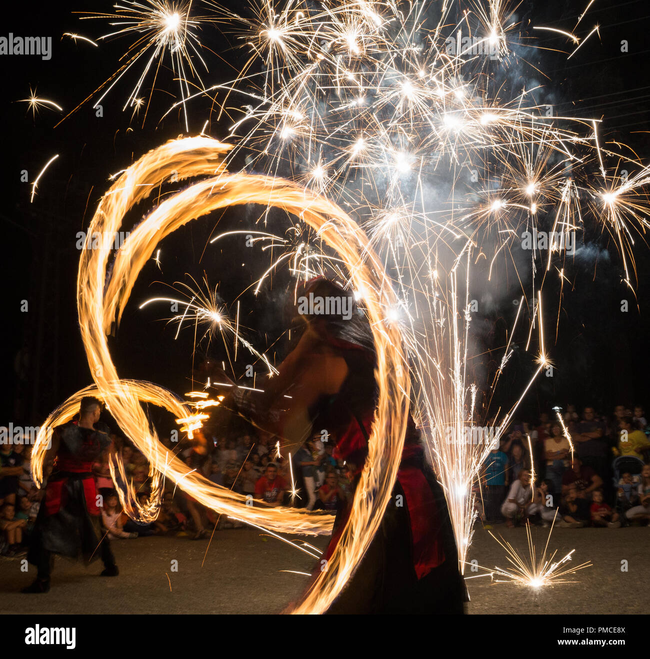 Long exposure of fire performer hi-res stock photography and images - Alamy