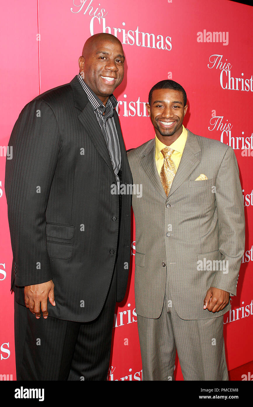 "This Christmas" (Premiere) Magic Johnson, Andre Johnson 11-12-2007 ...
