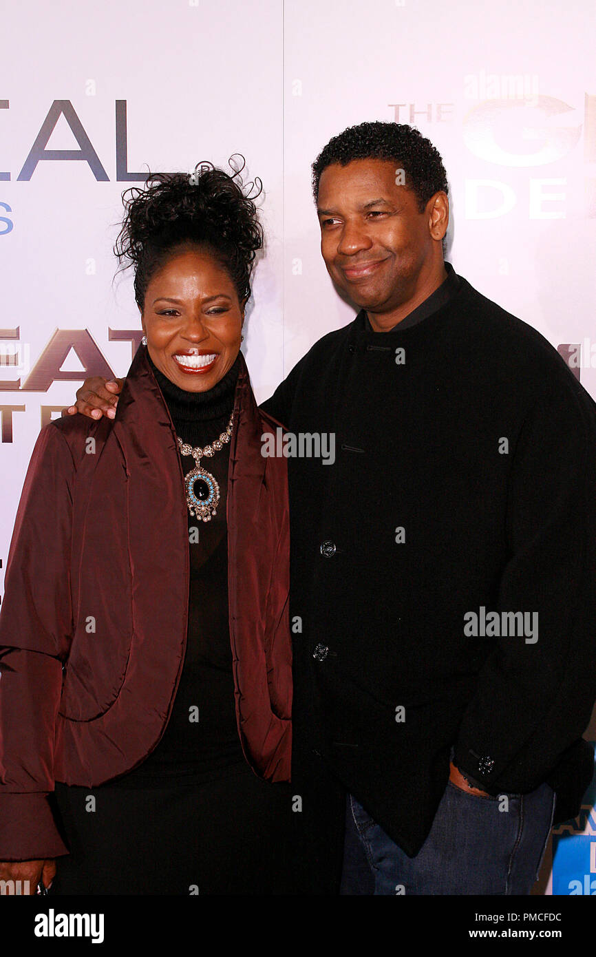 "The Great Debaters" (Premiere) Pauletta Washington, Denzel Washington ...