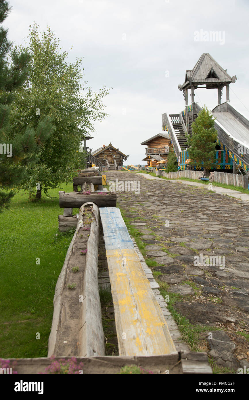 Paved footpath lantern tower background hi-res stock photography and ...