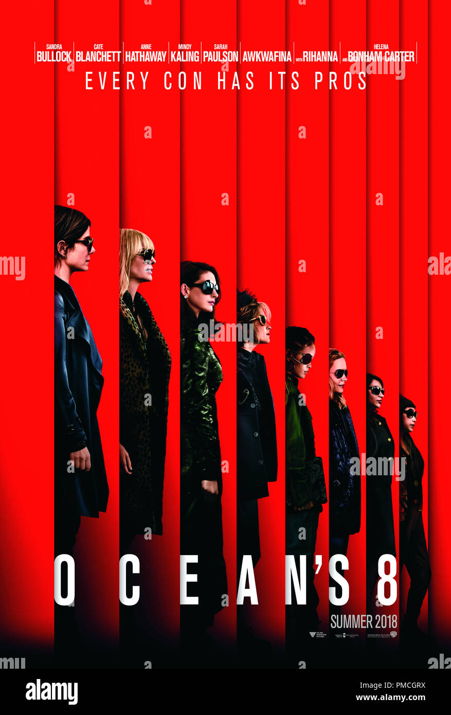 "Ocean's 8" (2018) Warner Bros. Entertainment Inc. Poster Stock Photo ...
