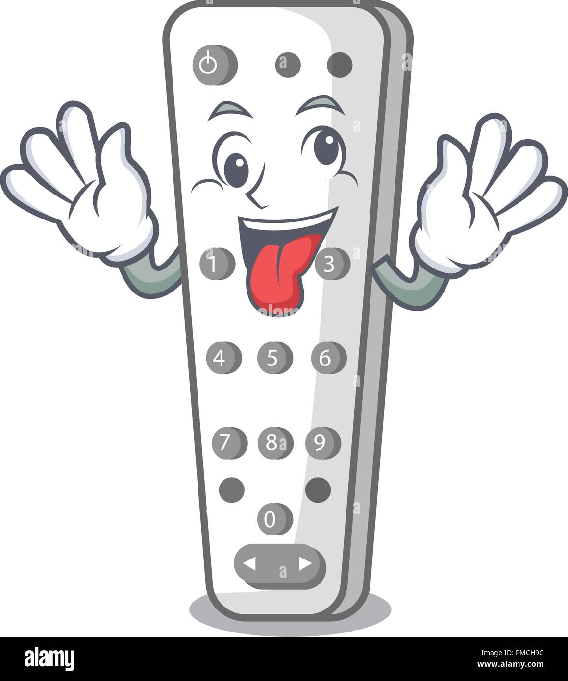 Crazy cartoon remote control of air conditioner Stock Vector Image ...