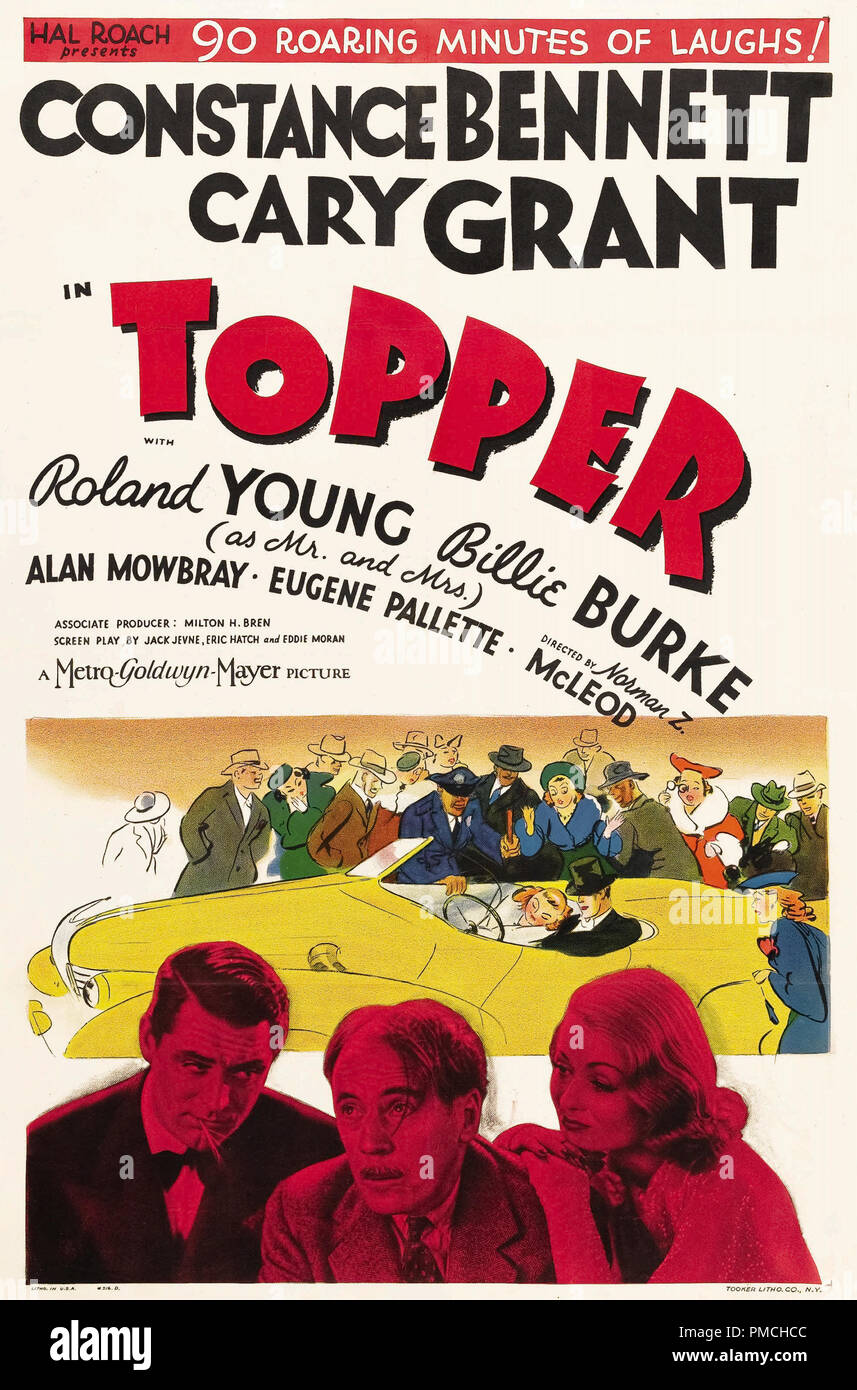 Cary Grant, Constance Bennett, Topper (MGM, 1937) . Poster File ...