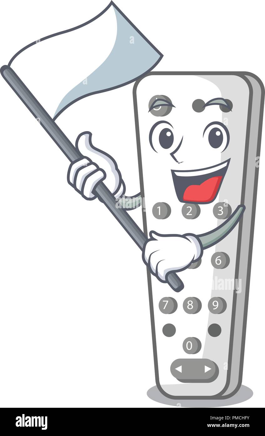 With flag cartoon remote control of air conditioner Stock Vector Image ...