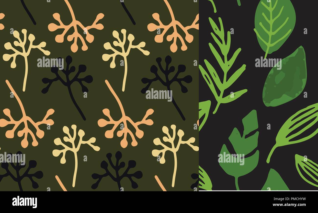 Vector hand drawn floral pattern, delicate flowers Stock Vector Image ...