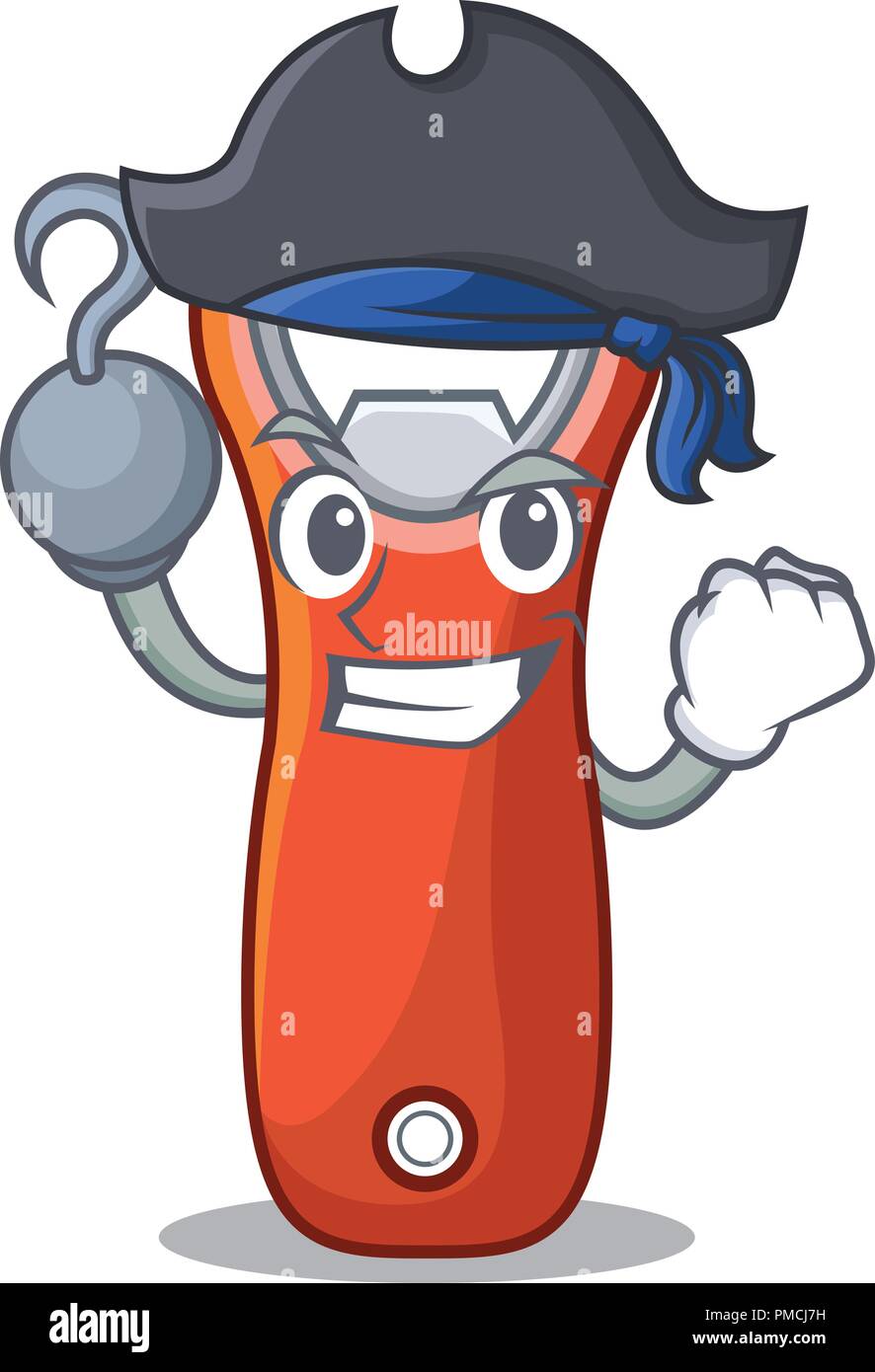 Pirate beer bottle opener isolated on cartoon Stock Vector Image & Art ...