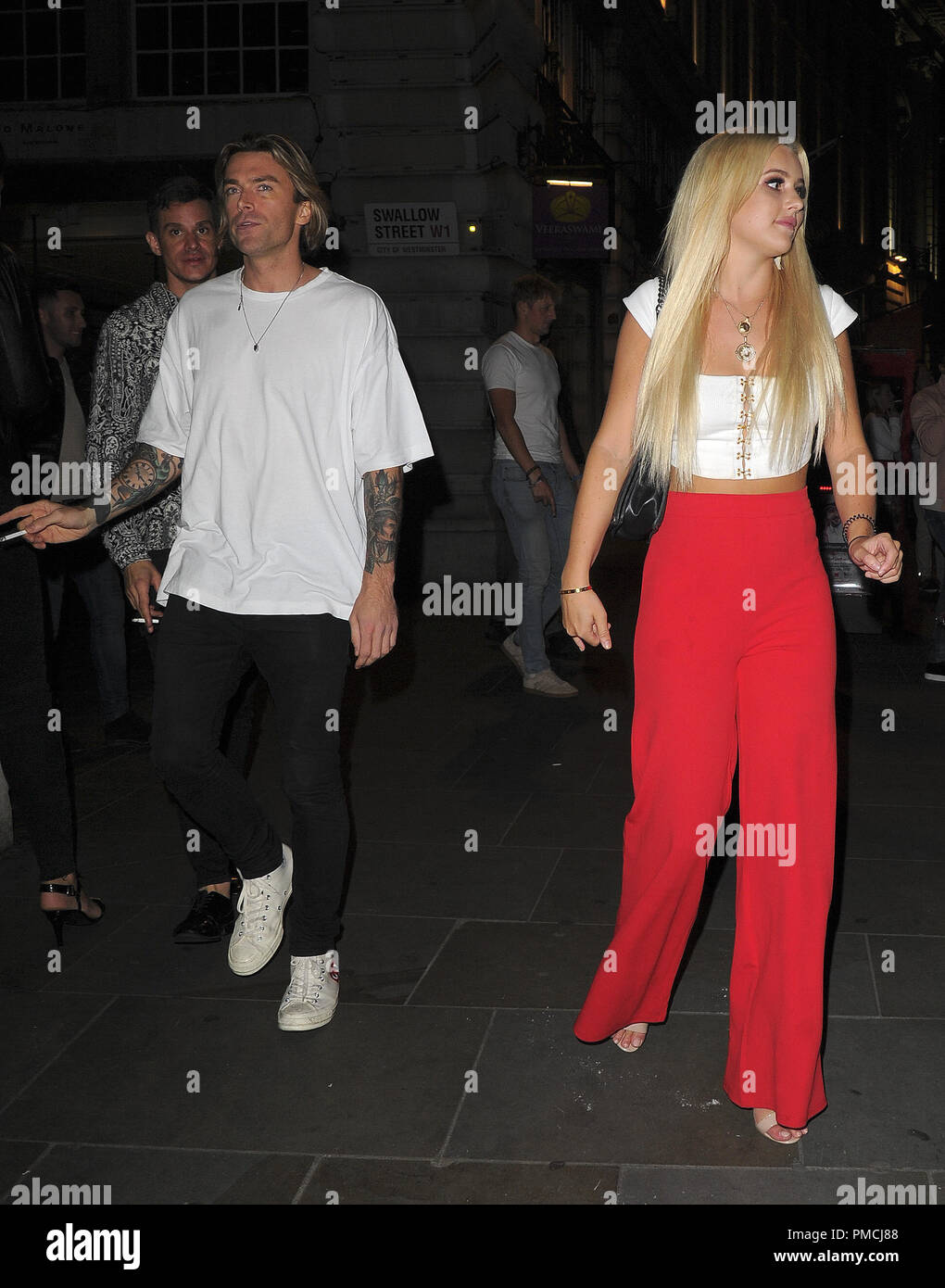 MIC Stars Tina Stinnes and Millie Wilkinson seen out in London enjoying ...
