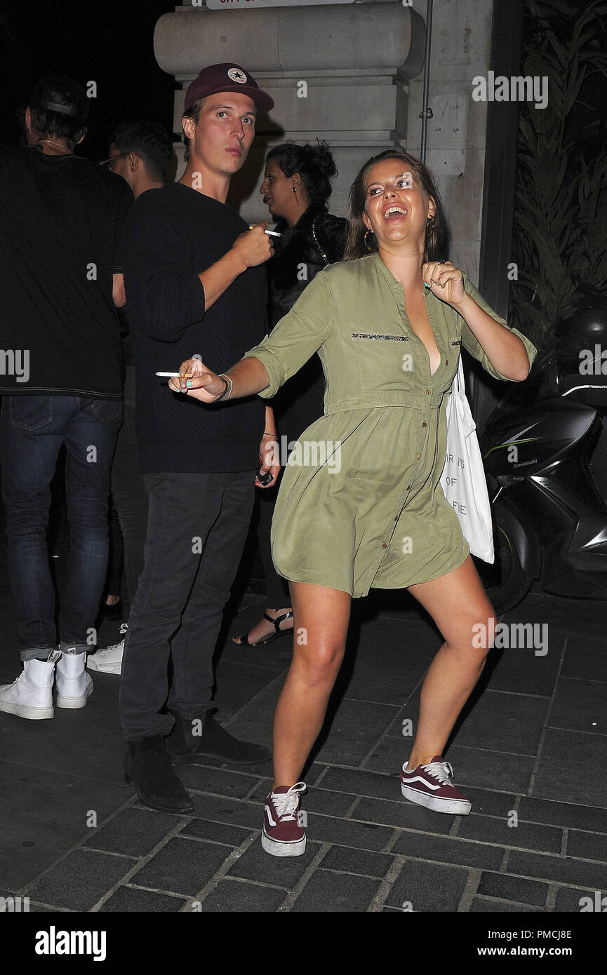 MIC Stars Tina Stinnes and Millie Wilkinson seen out in London enjoying ...