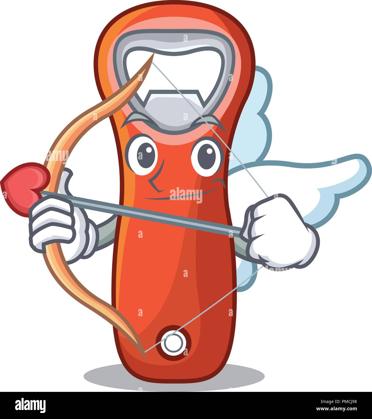 Cupid beer bottle opener isolated on cartoon Stock Vector Image & Art ...