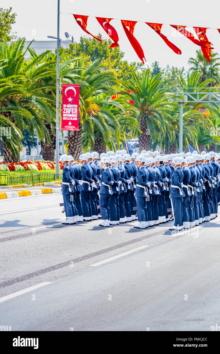 Turkish soldiers wait for Military parade at Turkish 30 August Victory ...