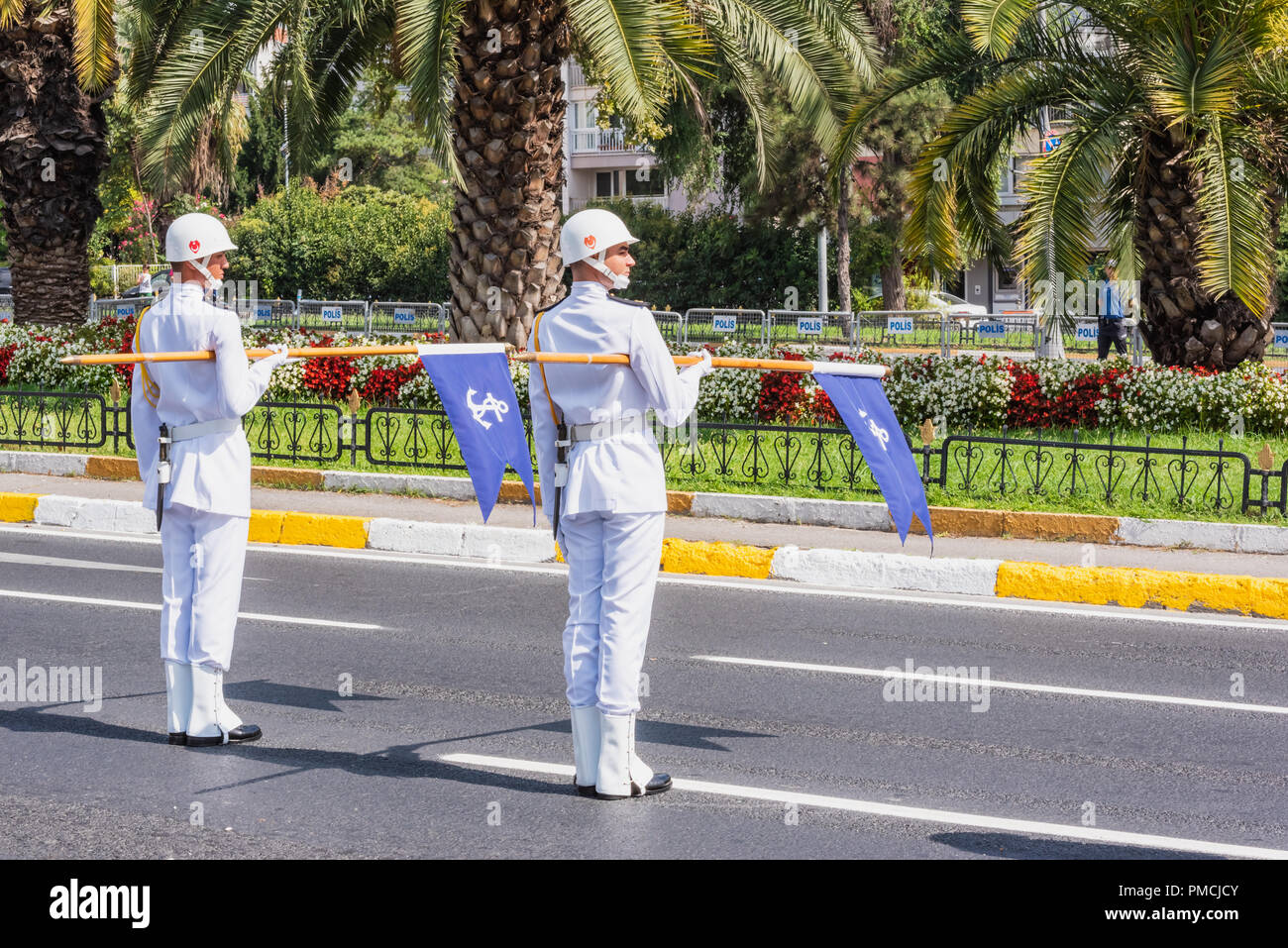 Turkish soldiers wait for Military parade at Turkish 30 August Victory ...