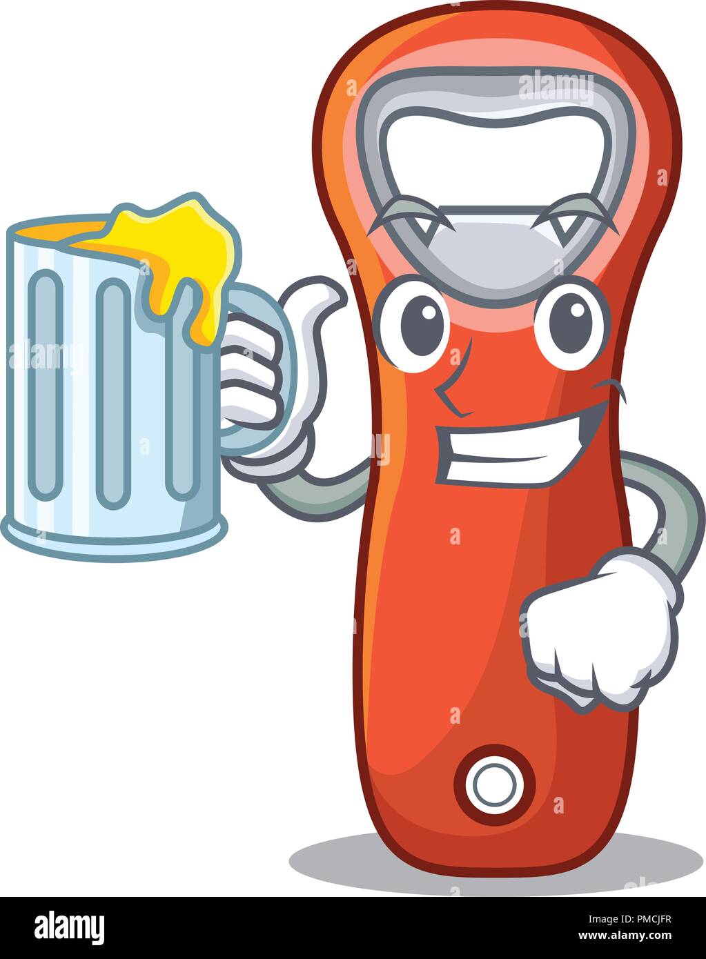 With juice plastic bottle opener isolated on cartoon Stock Vector Image ...