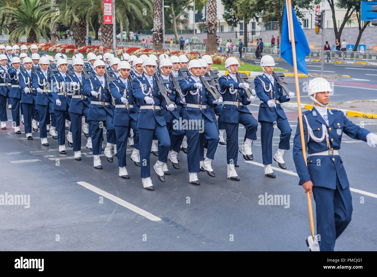 Turkish soldiers march for Military parade at Turkish 30 August Victory ...
