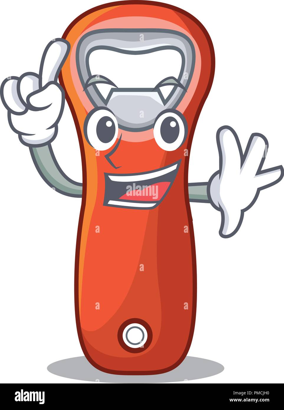 Finger opener bottle cap isolated on mascot Stock Vector Image & Art ...