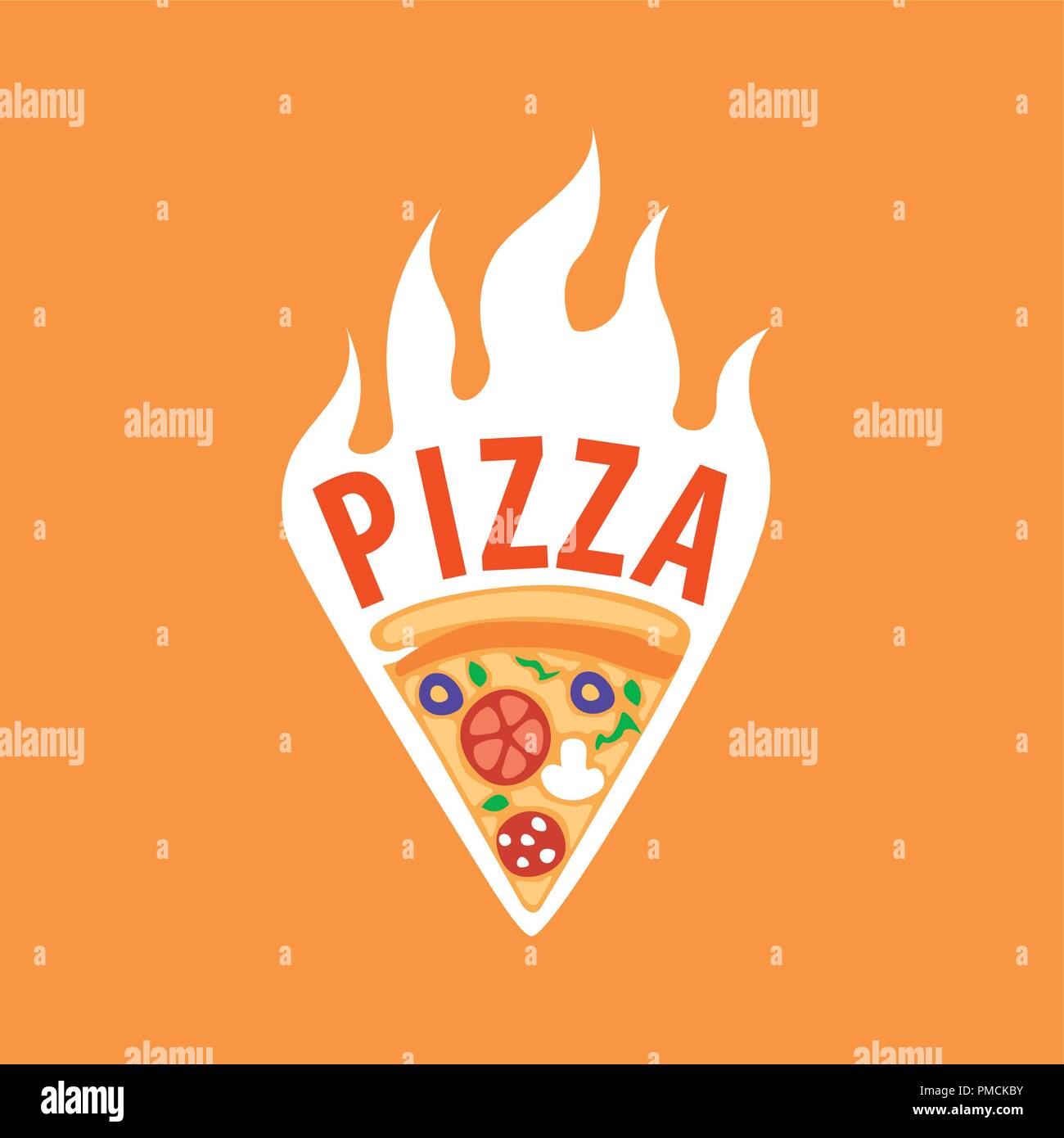 pizza vector logo Stock Vector Image & Art - Alamy
