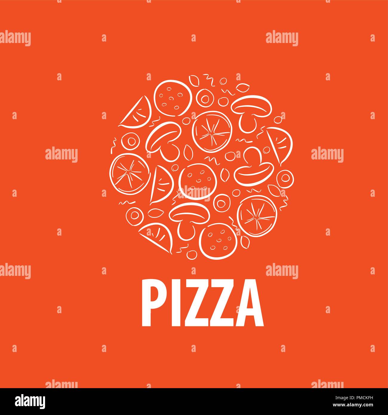 Chef pizza stamp vector illustration Stock Vector Images - Alamy