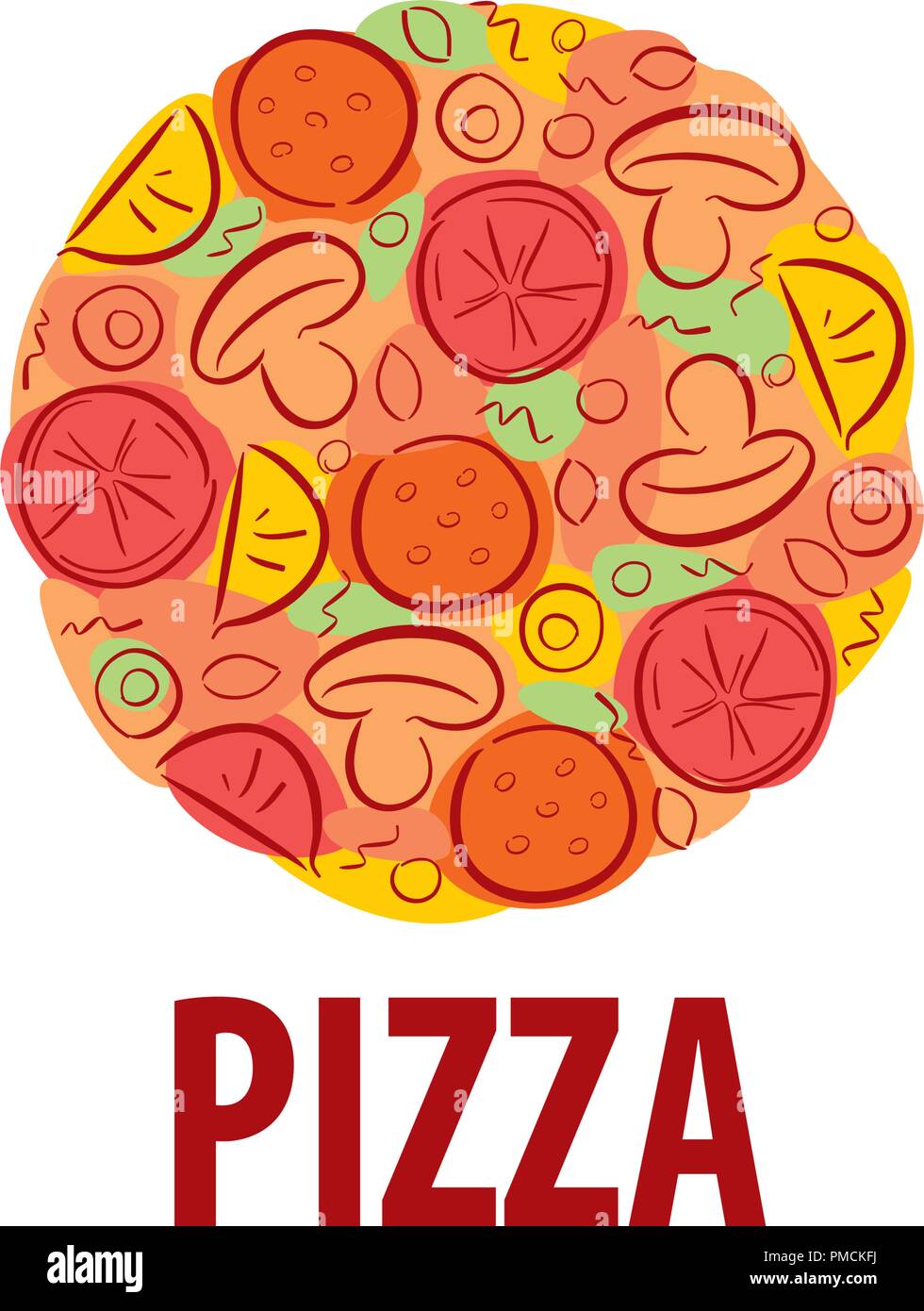 pizza vector logo Stock Vector Image & Art - Alamy