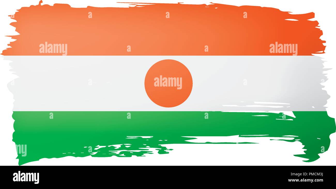 Niger flag, vector illustration on a white background Stock Vector ...