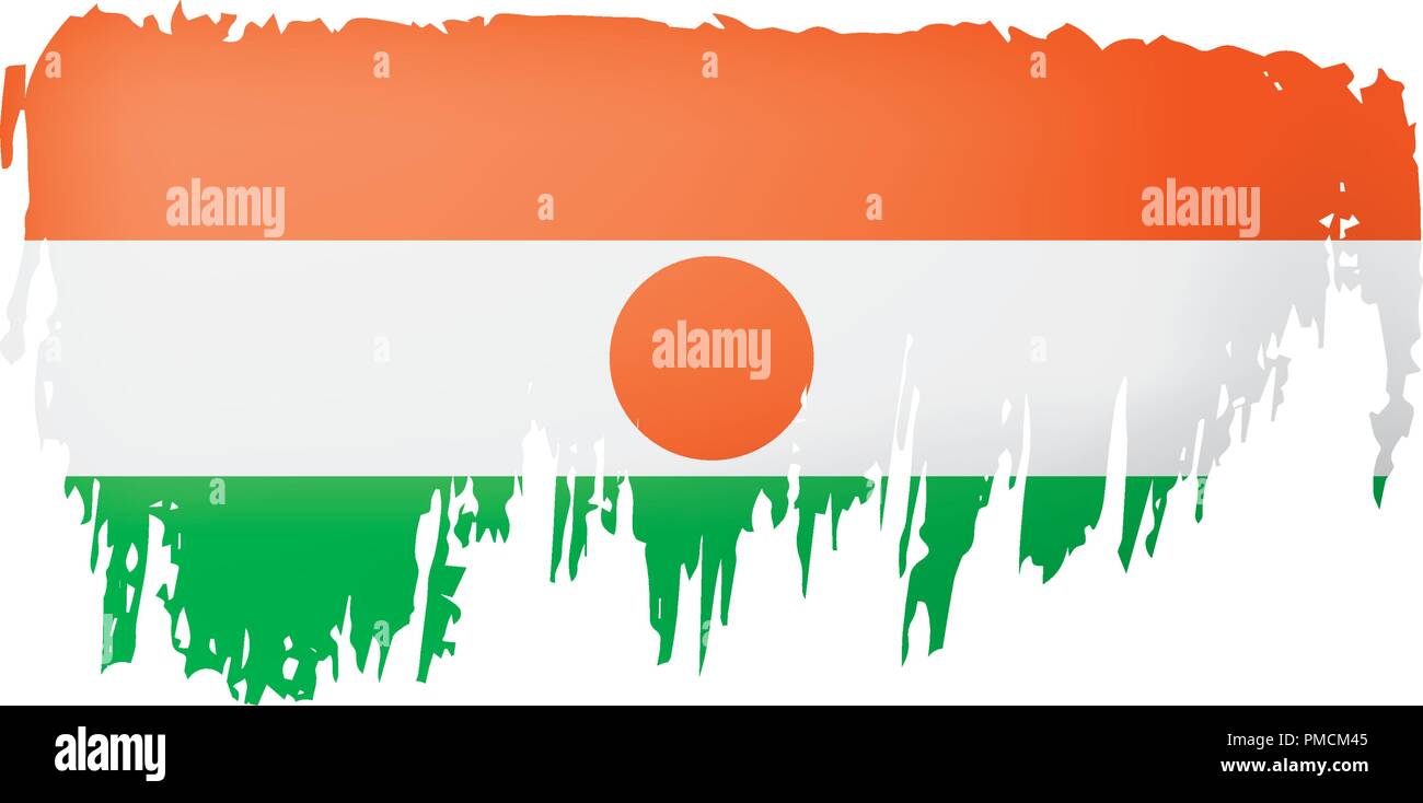 Niger flag, vector illustration on a white background Stock Vector ...