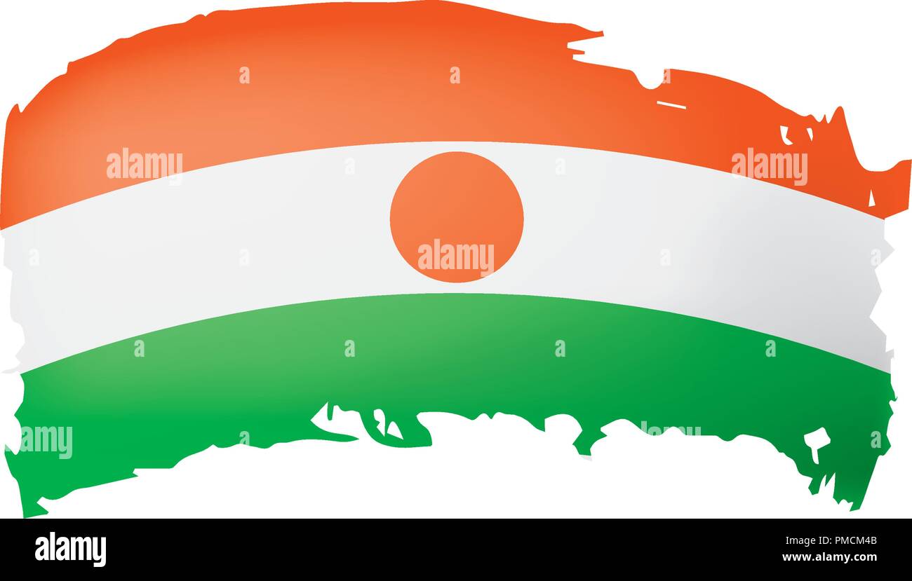 Niger flag, vector illustration on a white background Stock Vector ...