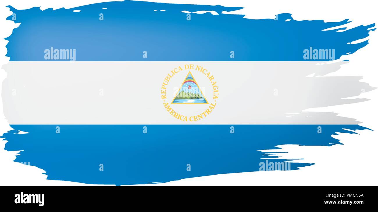 Nicaragua flag, vector illustration on a white background Stock Vector ...
