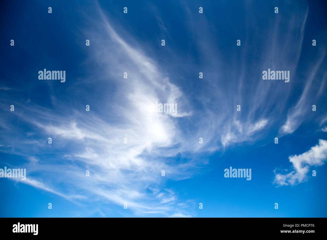 bright blue sky with clouds Stock Photo - Alamy