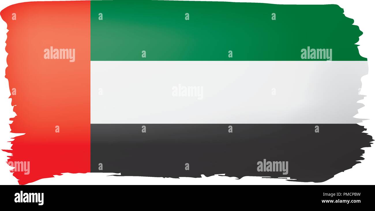 United Arab Emirates flag, vector illustration on a white background ...