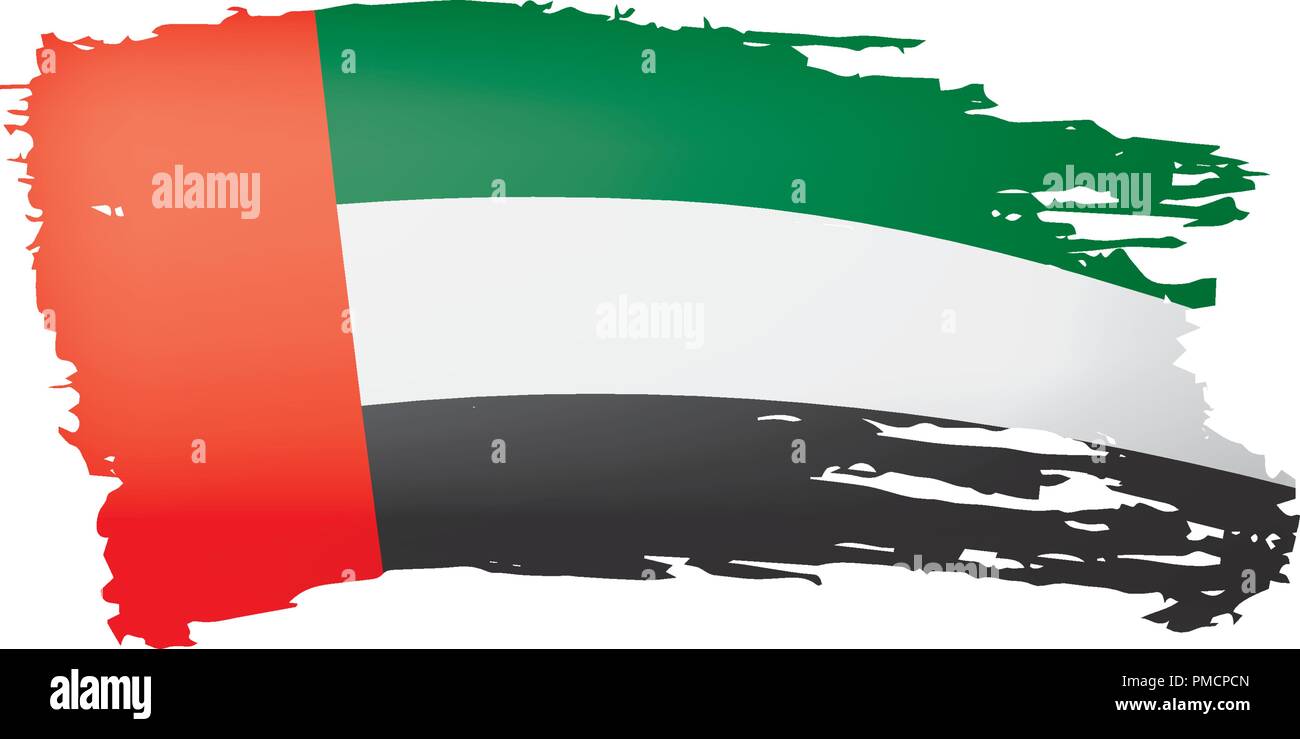 United Arab Emirates flag, vector illustration on a white background ...