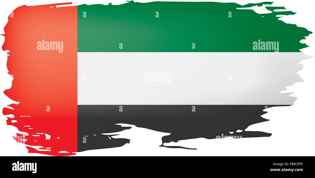 United Arab Emirates flag, vector illustration on a white background ...