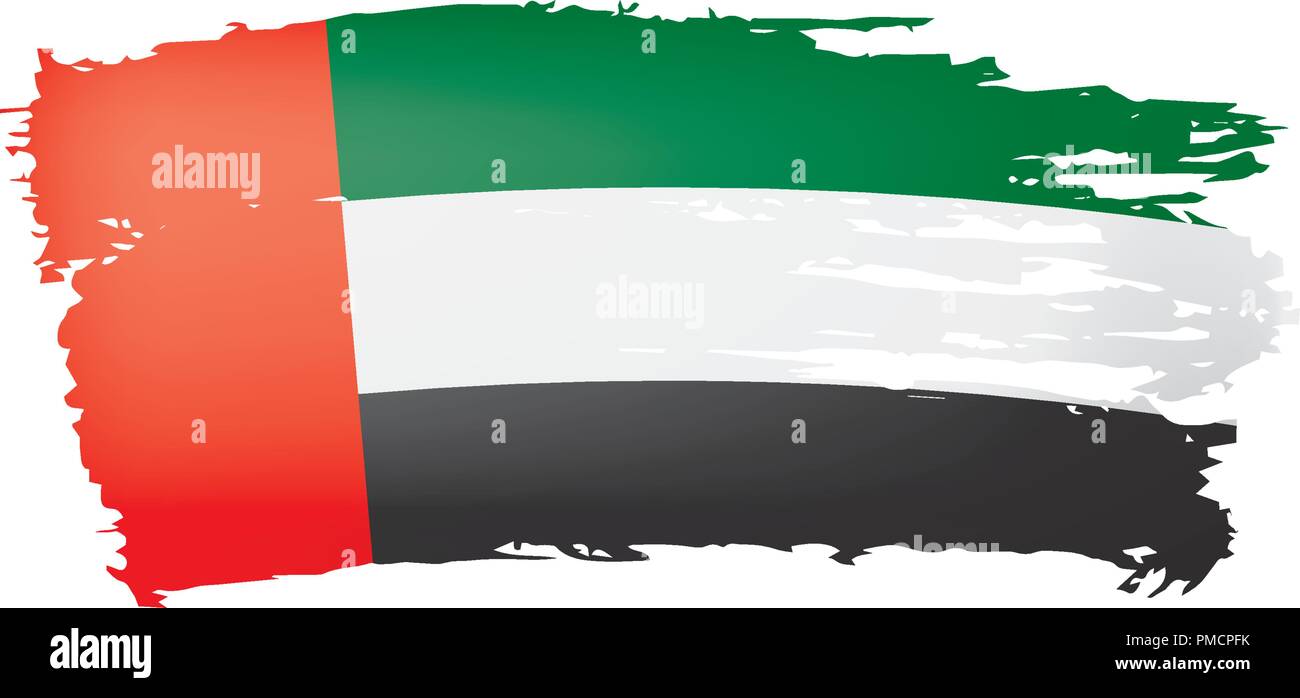 United Arab Emirates flag, vector illustration on a white background ...