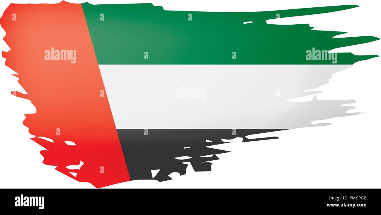 United Arab Emirates flag, vector illustration on a white background ...