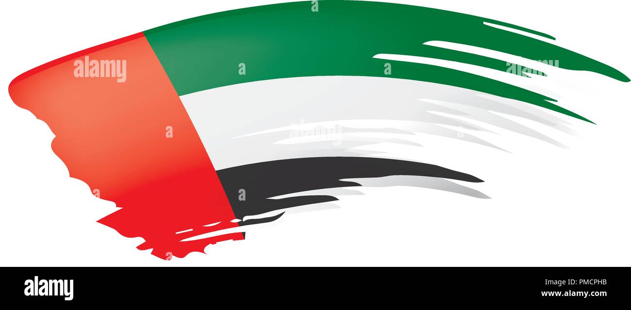 United Arab Emirates flag, vector illustration on a white background ...
